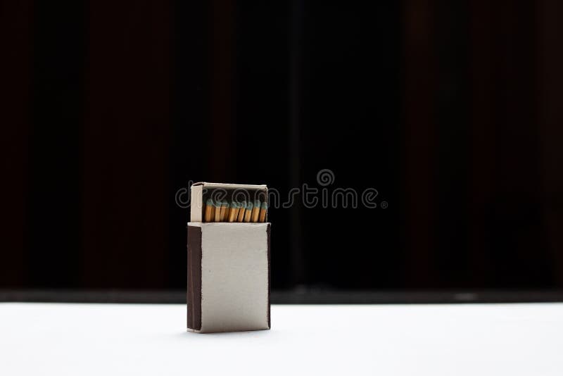 Close-up of Opened Matchbox with Mockup. Stock Image - Image of ...