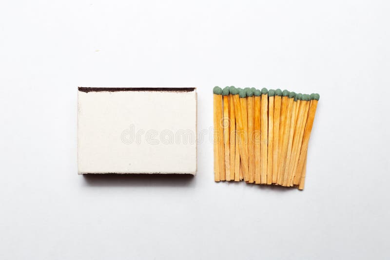 Close-up of Opened Matchbox with Mockup. Stock Image - Image of ...