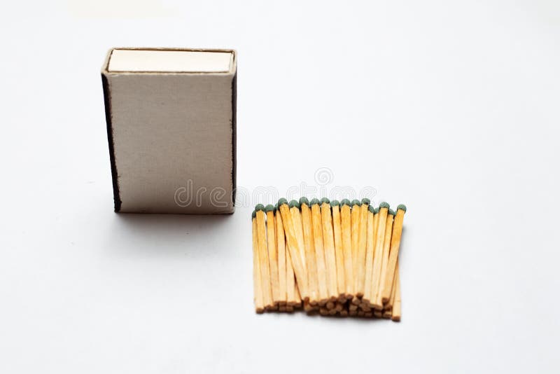 Close-up of Opened Matchbox with Mockup. Stock Image - Image of ...