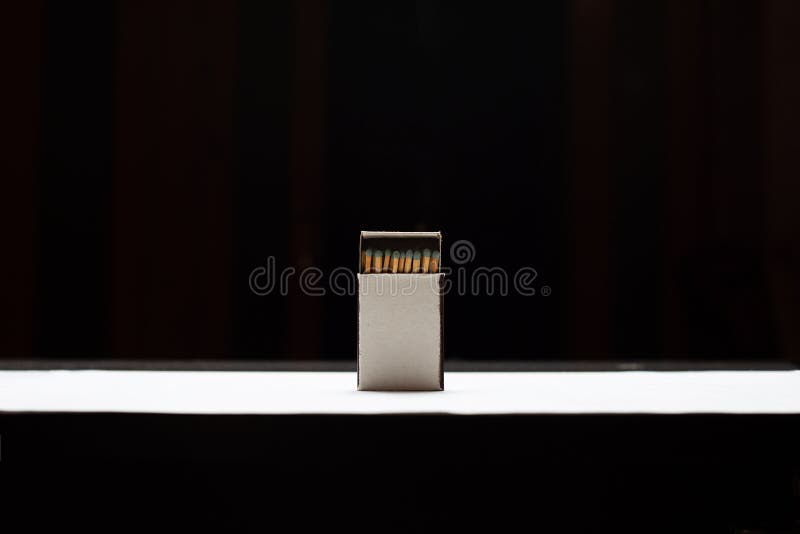 Close-up of Opened Matchbox with Mockup. Stock Image - Image of group ...