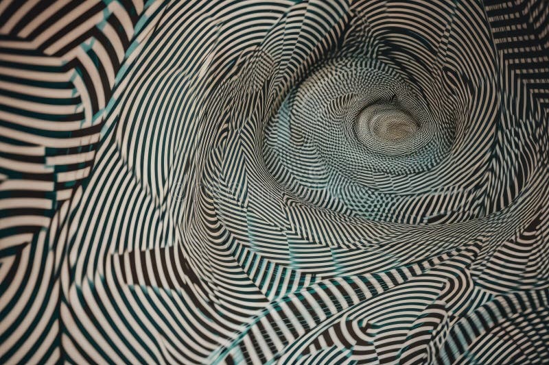 Close-up of Optical Illusion, with Detailed Lines and Patterns Visible ...