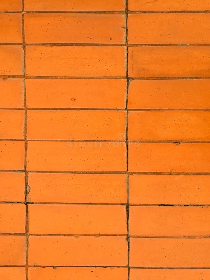 A Close Up of Orange Brick Tile Textured Background Stock Photo - Image ...