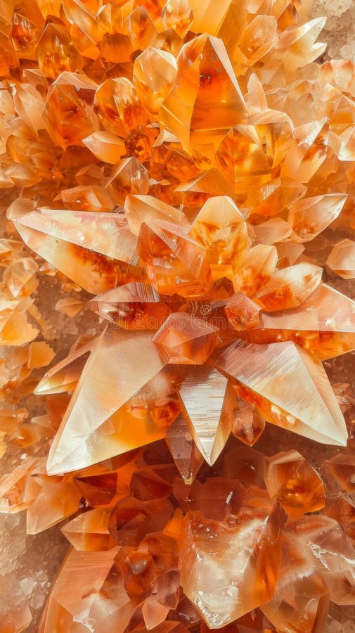 Close-up of Orange Crystals Stock Image - Image of sparkle, colorful ...