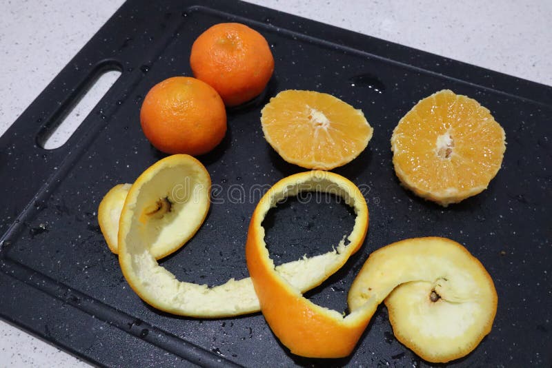 Close Up of Orange Cut in Pieces Stock Photo - Image of style, close ...