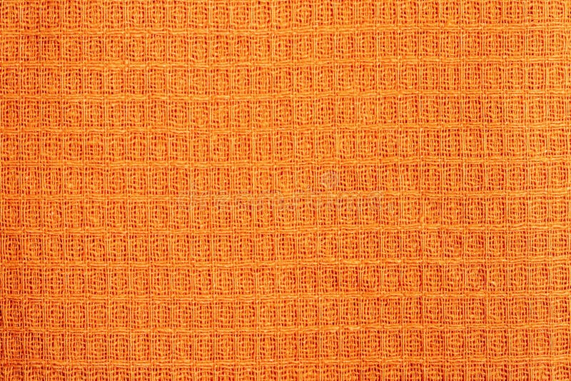 Close Up of Orange Fabric Texture. Stock Image - Image of close ...