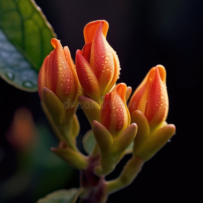 Close-up of an Orange Flower, with Its Petals Open and Facing Camera ...