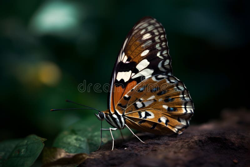 Close Up of an Orange Monarch Butterfly Resting on a Stick. Stock ...