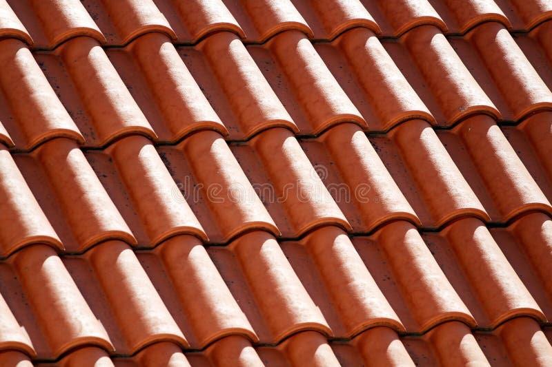 Close-up Orange Roof Pattern Diagonal Stock Photo - Image of texture ...