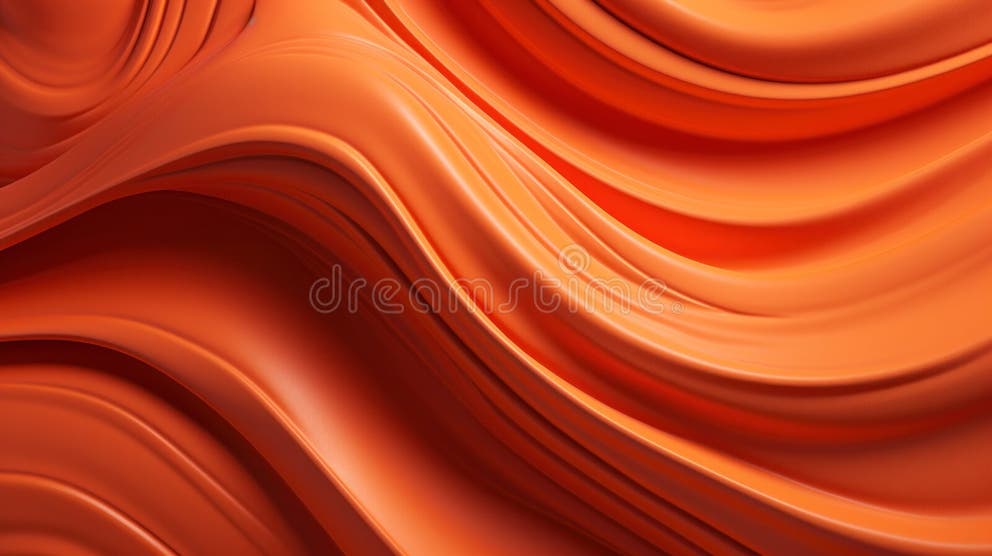 A Close Up of a Orange Wavy Pattern on the Surface, AI Stock ...