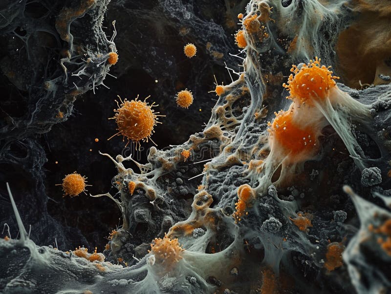 Close Up of Orange and White Objects Stock Illustration - Illustration ...