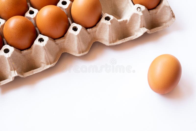 Close Up Organic Eggs on the Tray. Cheap Healthy Protein Stock Image ...