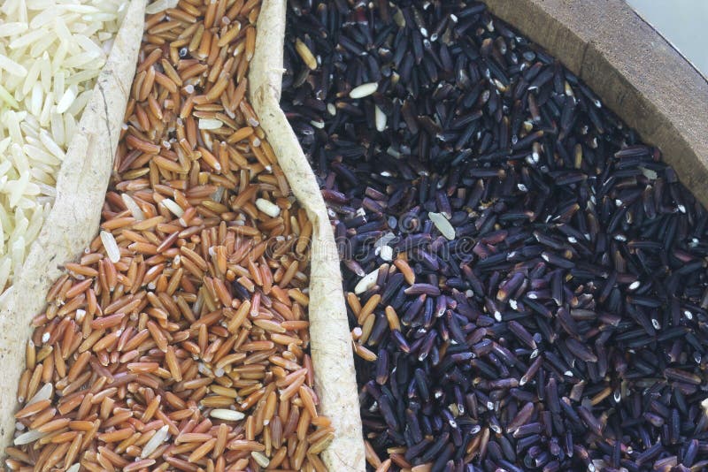 Rice in sack stock image. Image of market, nutrition - 34894545