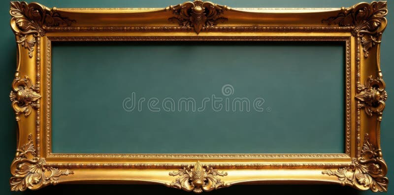 Close Up Ornate Golden Frame, Museum Backdrop, Picture Frame, Museum ...