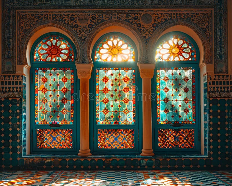 Close-up of Ornate Tile Work Inside a Mosque Stock Photo - Image of ...