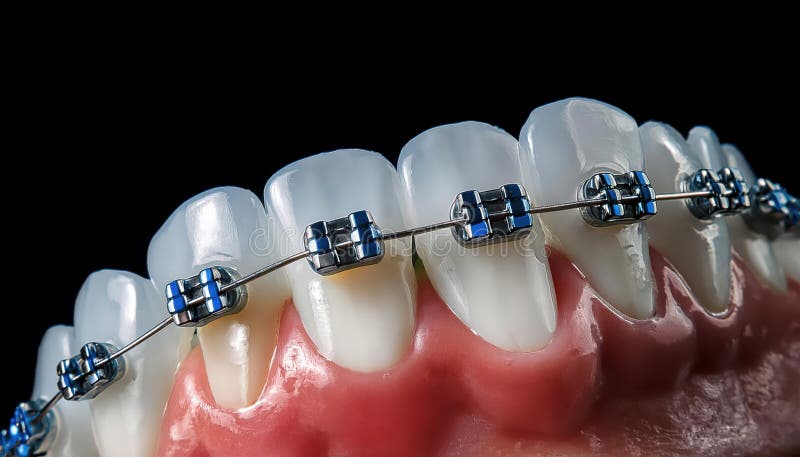 Close Up of Orthodontic Braces on Stock Photo - Image of bite, care ...
