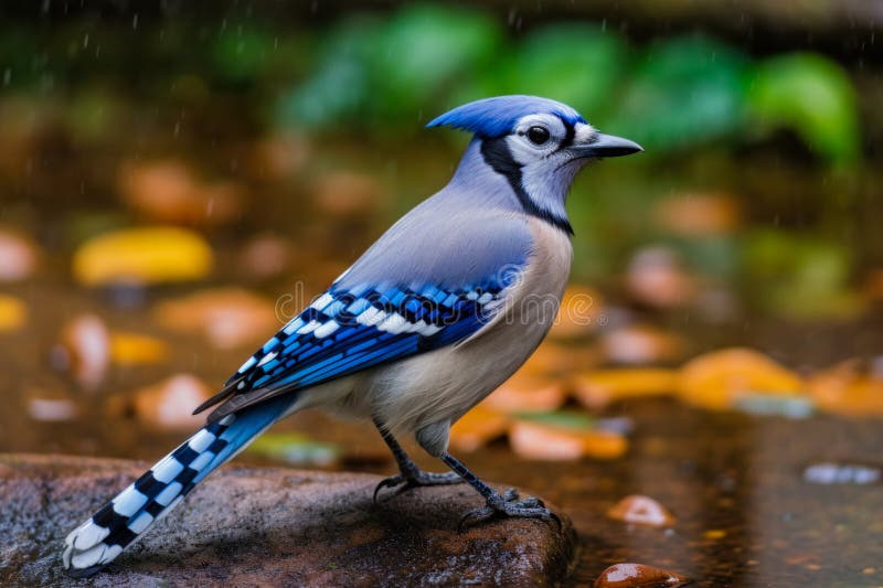 Close Up of Outdoor Blue Jay Bird Stock Illustration - Illustration of ...