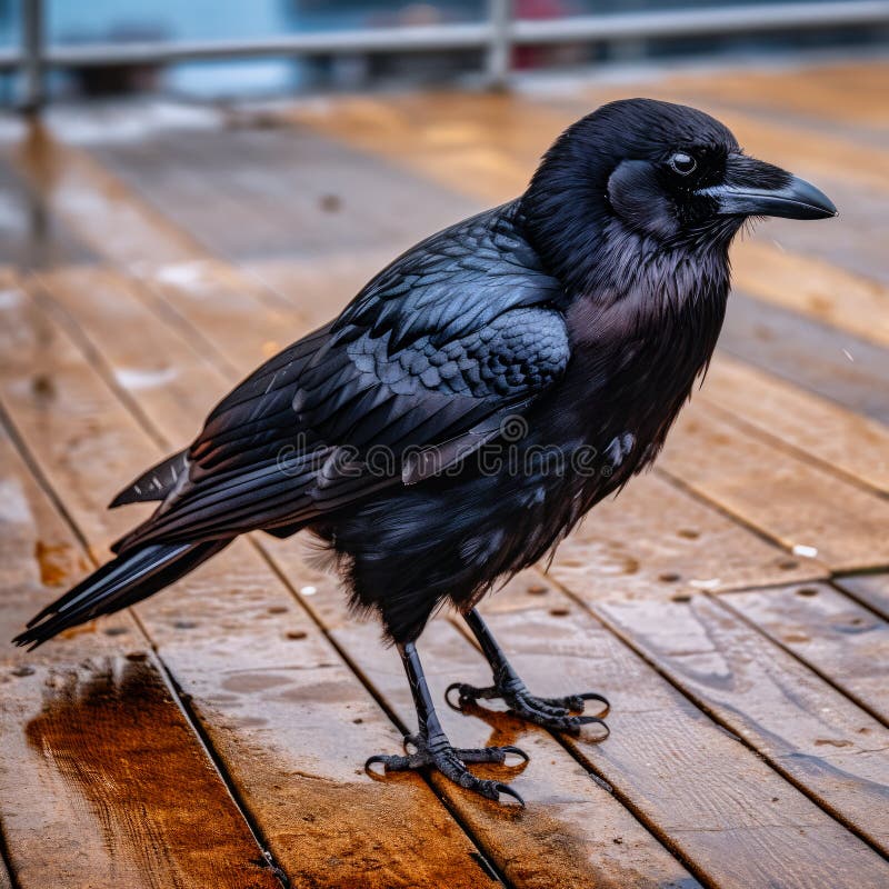 Close Up of Outdoor Crow Bird Stock Illustration - Illustration of ...