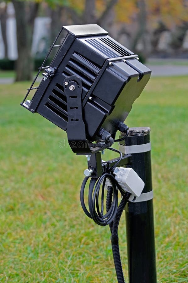 Close up outdoor LED lamp stock image. Image of illuminated - 205600539