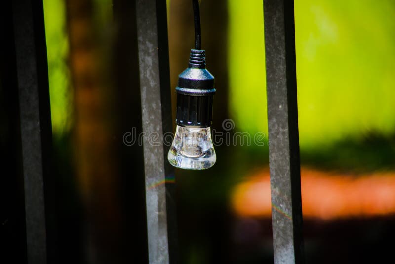 Close Up of an Outdoor Led Light Bulb Stock Photo - Image of supply ...