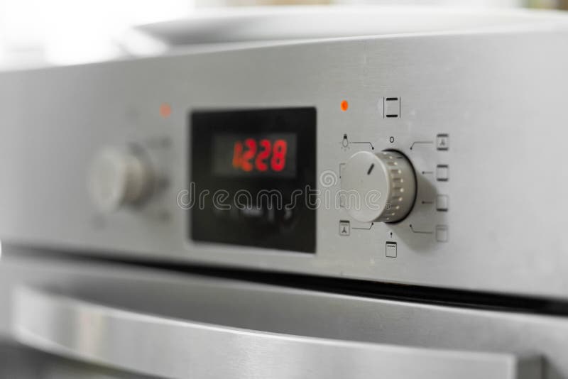 Close-up of the Oven Control Panel Close Up Stock Photo - Image of food ...