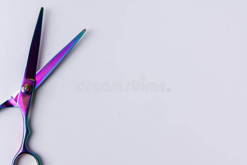 A Close-up, Overhead Shot of Scissors with the Blades Open, Situated on ...
