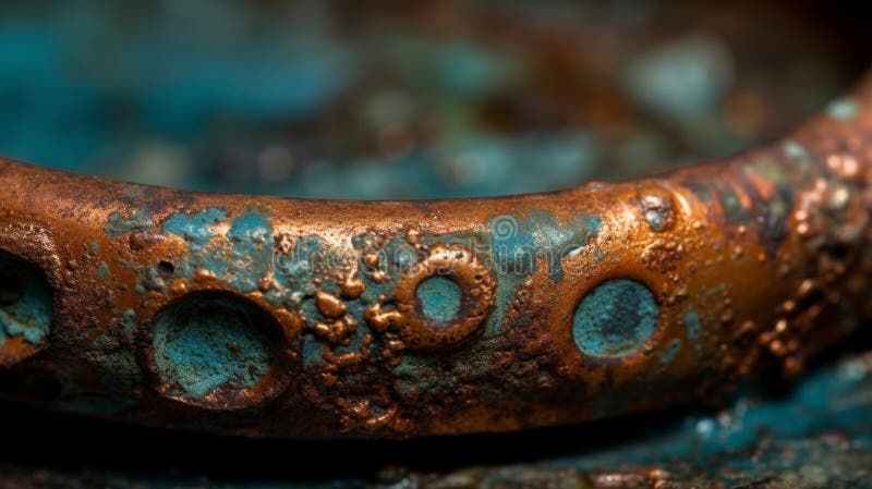 Oxidation on a Copper Ring Showing Patina Stock Illustration ...