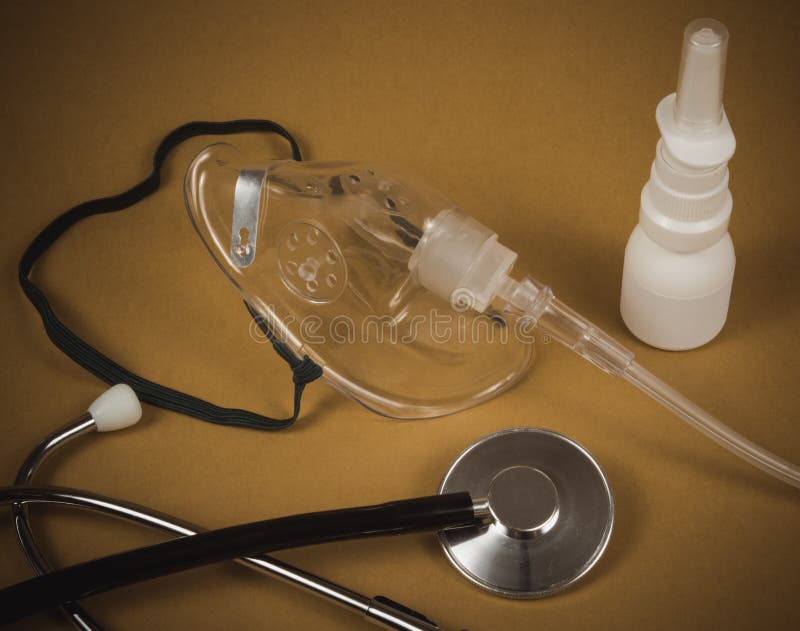 Close up of oxygen mask. stock photo. Image of nebuliser - 96617454