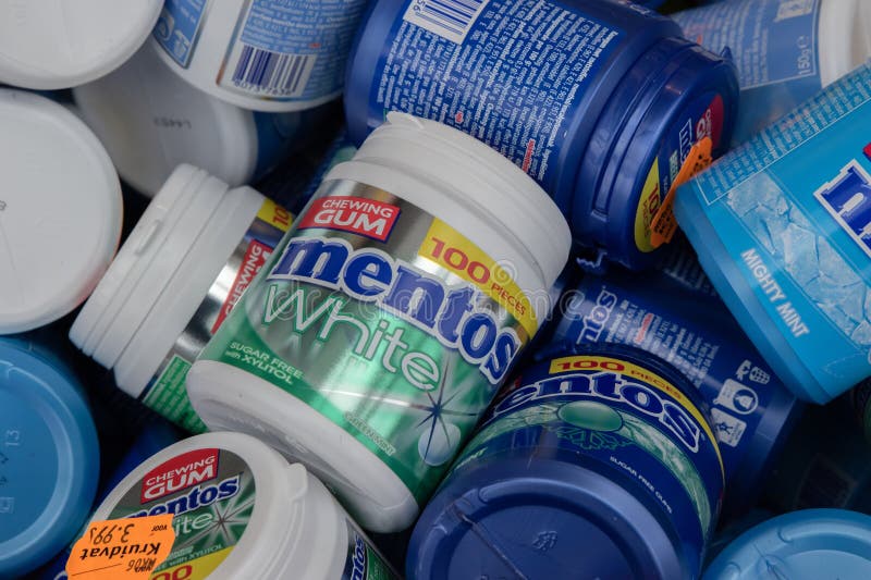 Close Up Package of Mentos Candy Chewing Gum at Amsterdam the ...