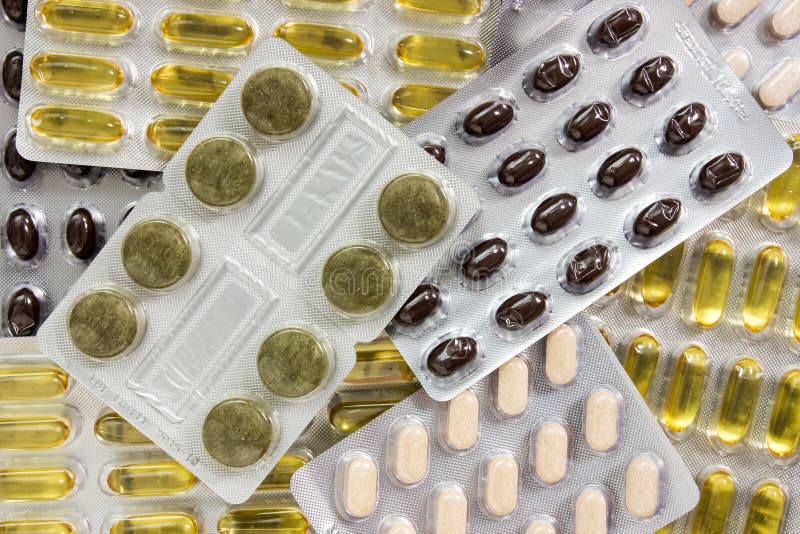 Close up of packs of pills stock image. Image of healthy - 35870903