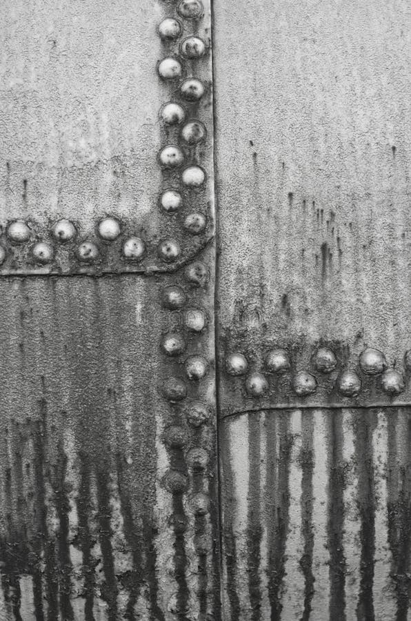 Close Up of a Painted Old Steel Sheets and Rivets Stock Image - Image ...