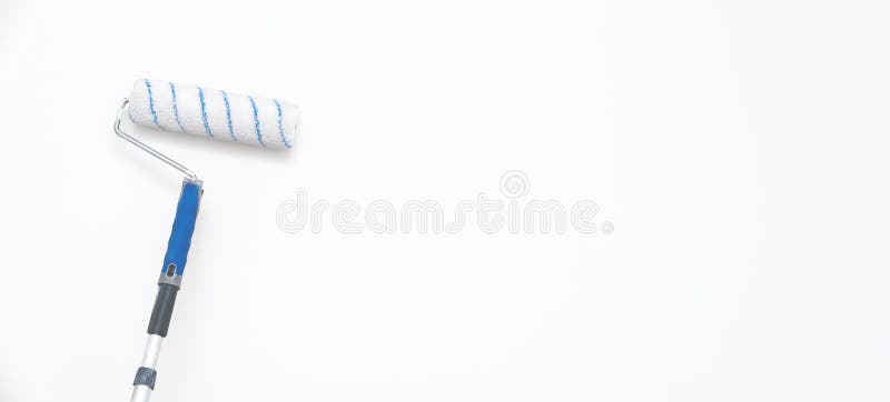 Close Up of Painter, Roller Painting Stock Image - Image of design ...