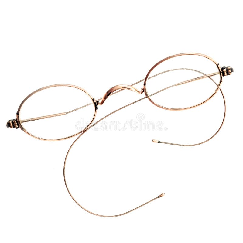 Close-up of a Pair of Eyeglasses with Round Frame Stock Image - Image ...