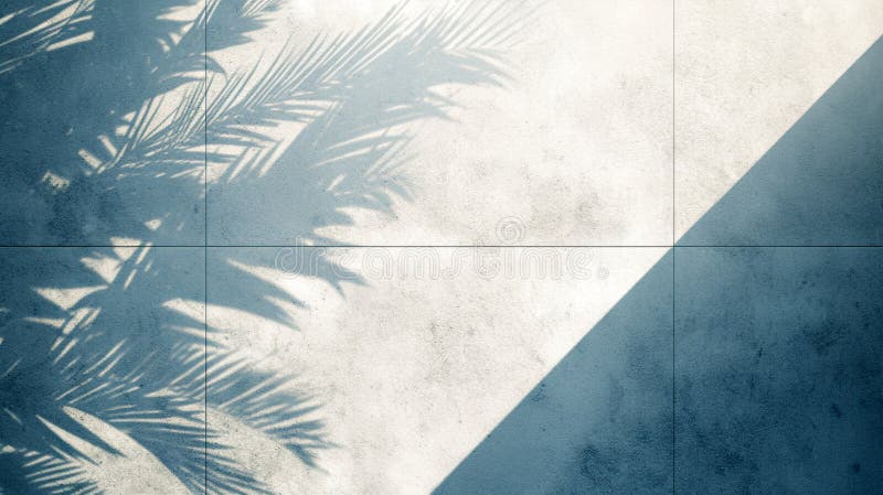 Palm Tree Shadow on Concrete Wall Stock Illustration - Illustration of ...