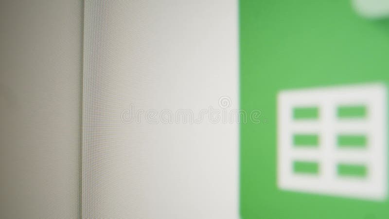 Google Sheets Icon on Mobile Phone Screen on Green Background with Copy ...