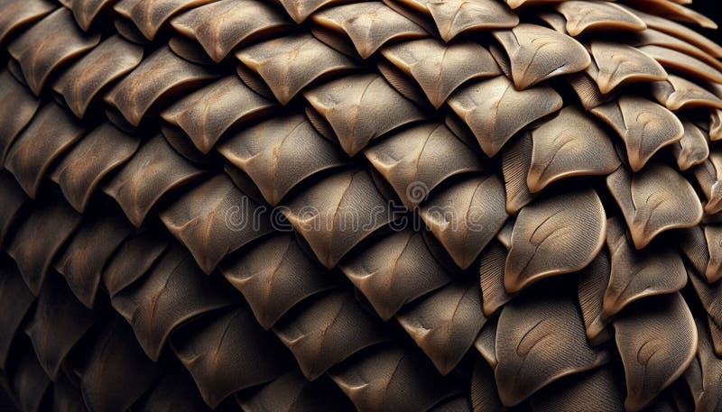 Close-Up of a Pangolins Scales Stock Illustration - Illustration of ...