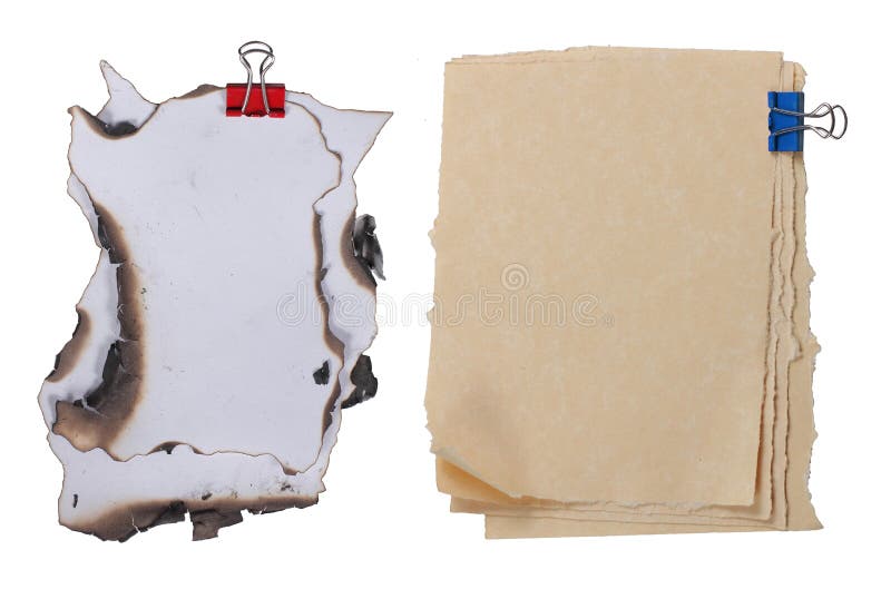 4 Different Type of Paper Attached by Paper Clip Stock Image - Image of ...