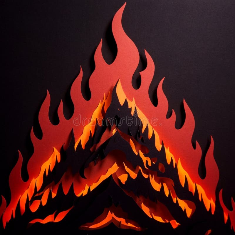 Paper flame art stock illustration. Illustration of creative - 323788872