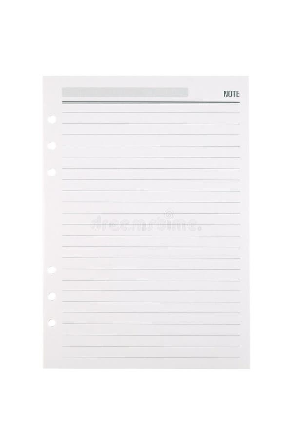 Paper Note Memo Isolated on White Background. Stock Photo - Image of ...