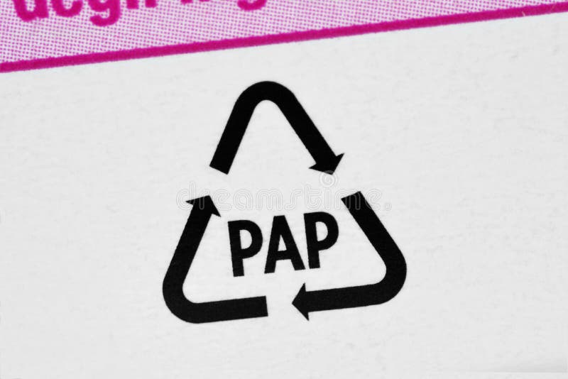 Close-up of Paper Symbol PAP - Cardboard Stock Photo - Image of ...