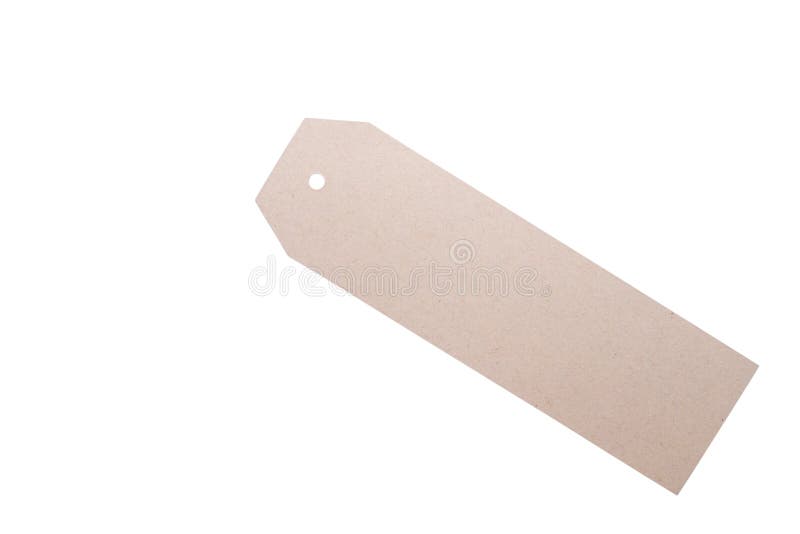 Paper Tag on White Background Stock Image - Image of empty, price: 98756427