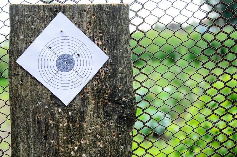 Close Up of a Paper Target for Shooting Practice at Shooting Range ...