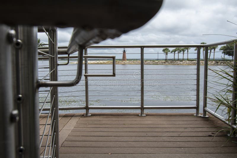 Close Up of a Park Handrail Bridge during the Day Time. Stock Image ...