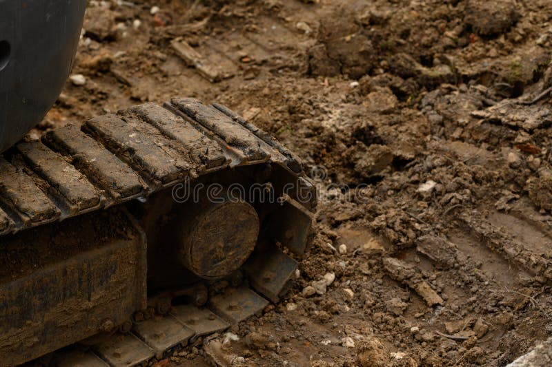 Close Up Part of a Construction Machine Wheel Stock Photo - Image of ...