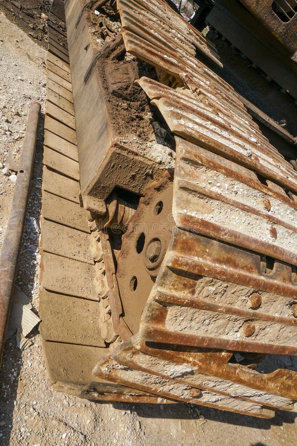Close Up Part of a Construction Machine Wheel Stock Photo - Image of ...