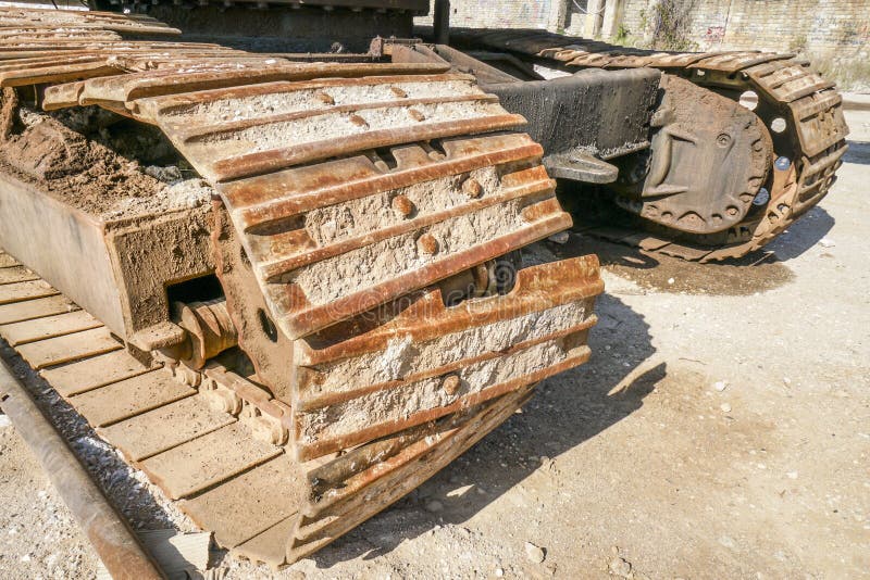 Close Up Part of a Construction Machine Wheel Stock Photo - Image of ...