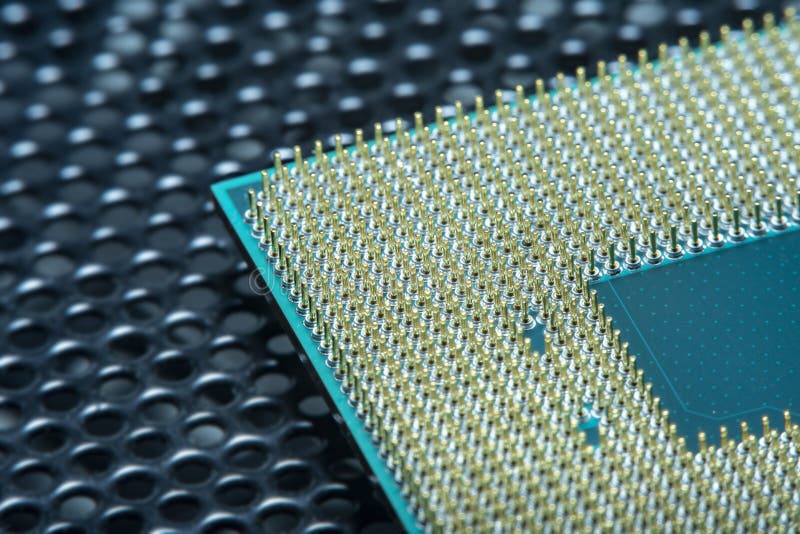 Close-up of a Part of a Microprocessor in Soft Focus Stock Photo ...