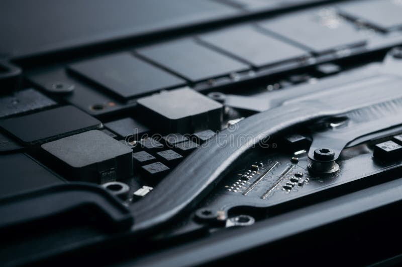 Close Up Part of Motherboard from Laptop Computer Stock Image - Image ...