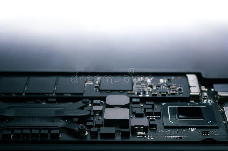 Close Up Part of Motherboard from Laptop Computer Stock Photo - Image ...