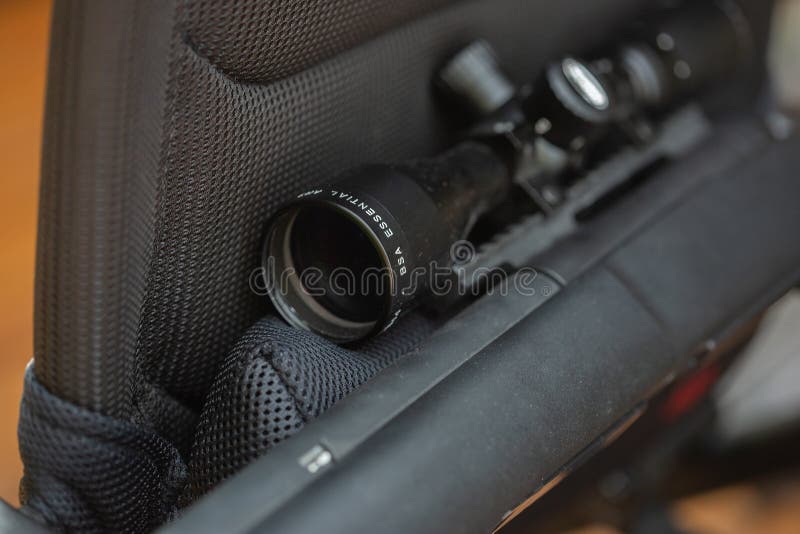 Close-up Parts of Automatic Weapon with Selective Focus and Blurred ...