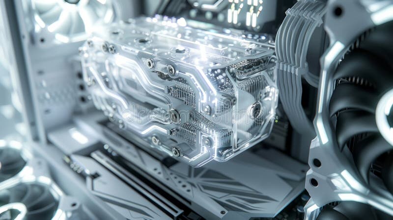 Close-up of Parts Inside a PC Stock Image - Image of circuitry ...